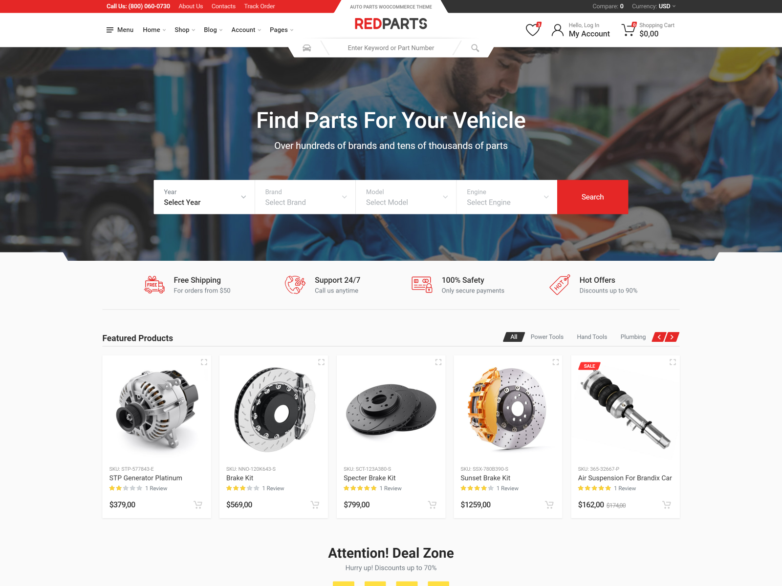 RedParts WordPress Theme by Kos on Dribbble