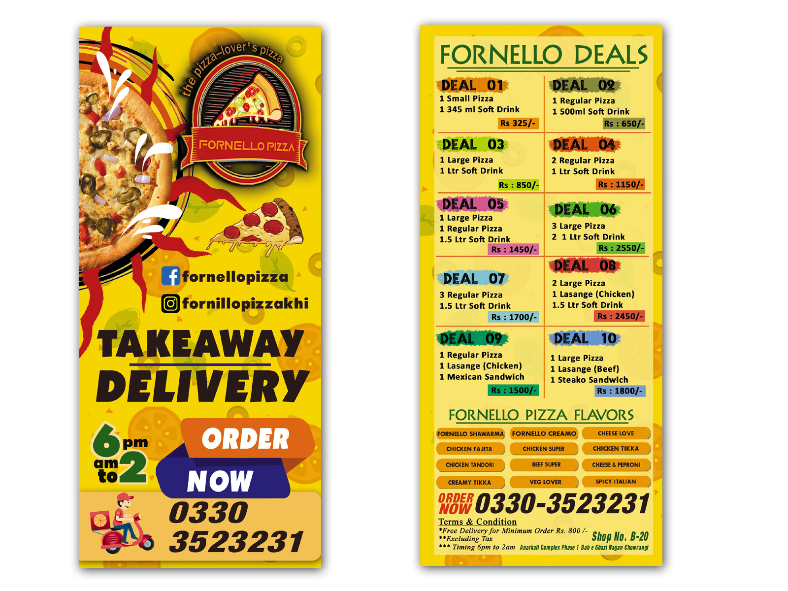 Pizza Shop Brochure Design by faizan on Dribbble