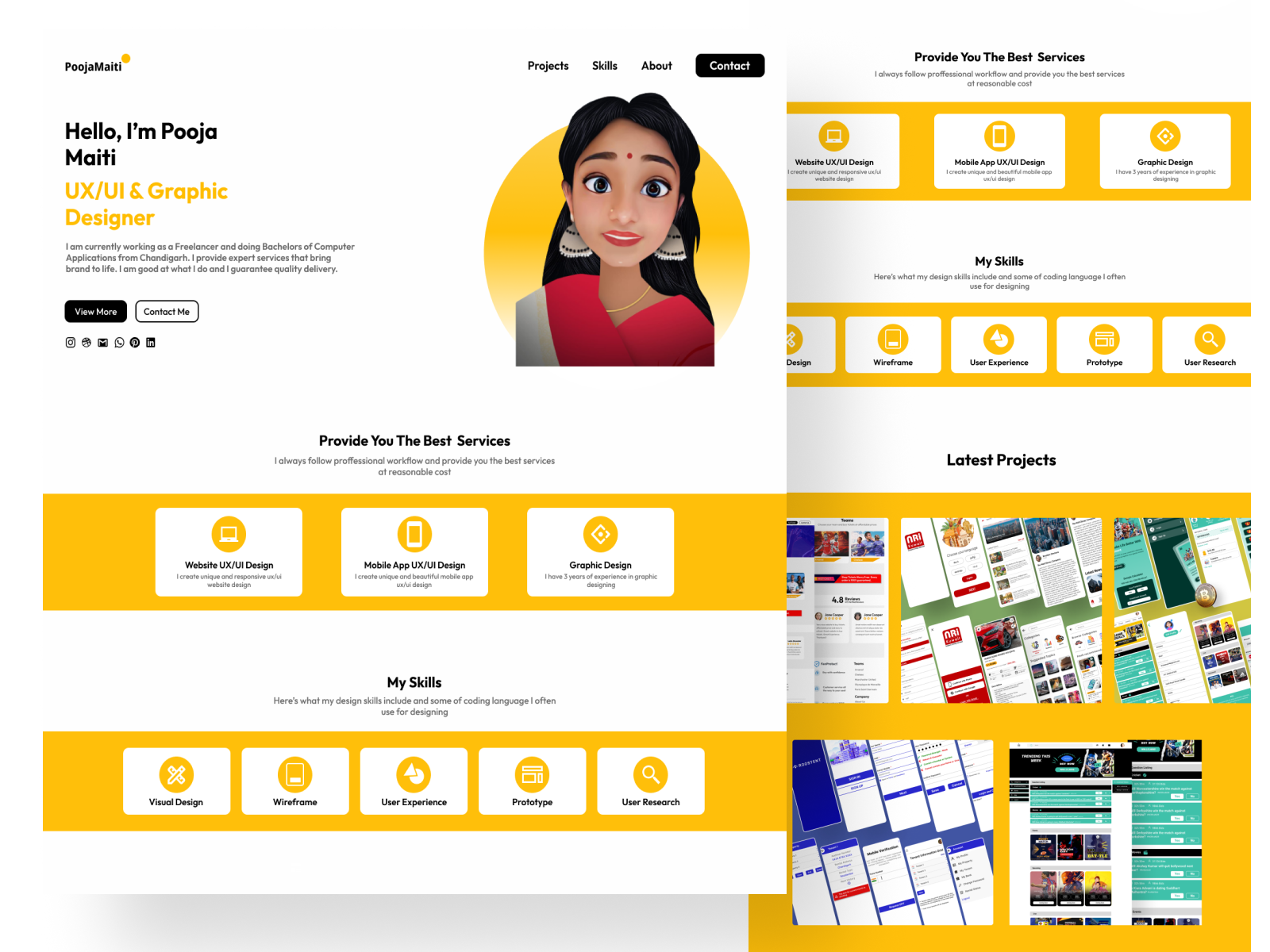 UX/UI Designer Portfolio by Pooja Maiti on Dribbble