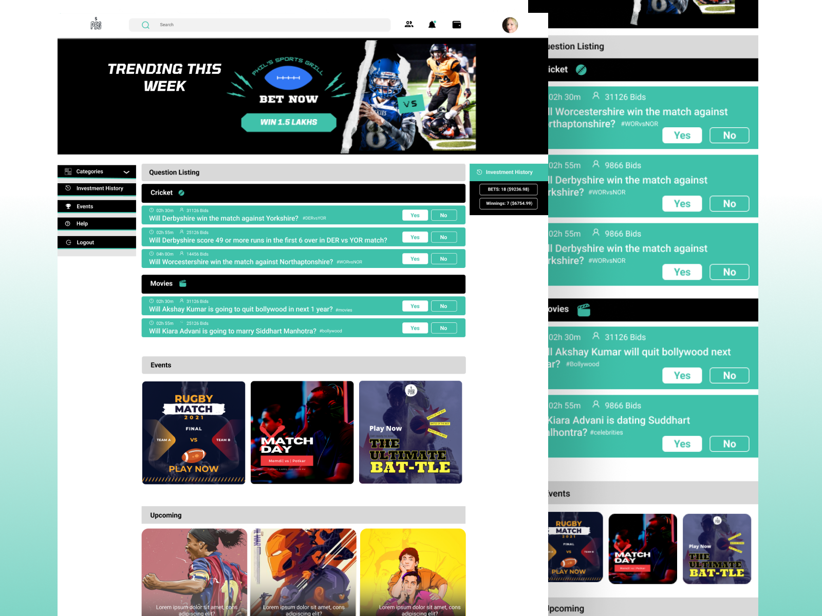 Quiz website by Pooja Maiti on Dribbble