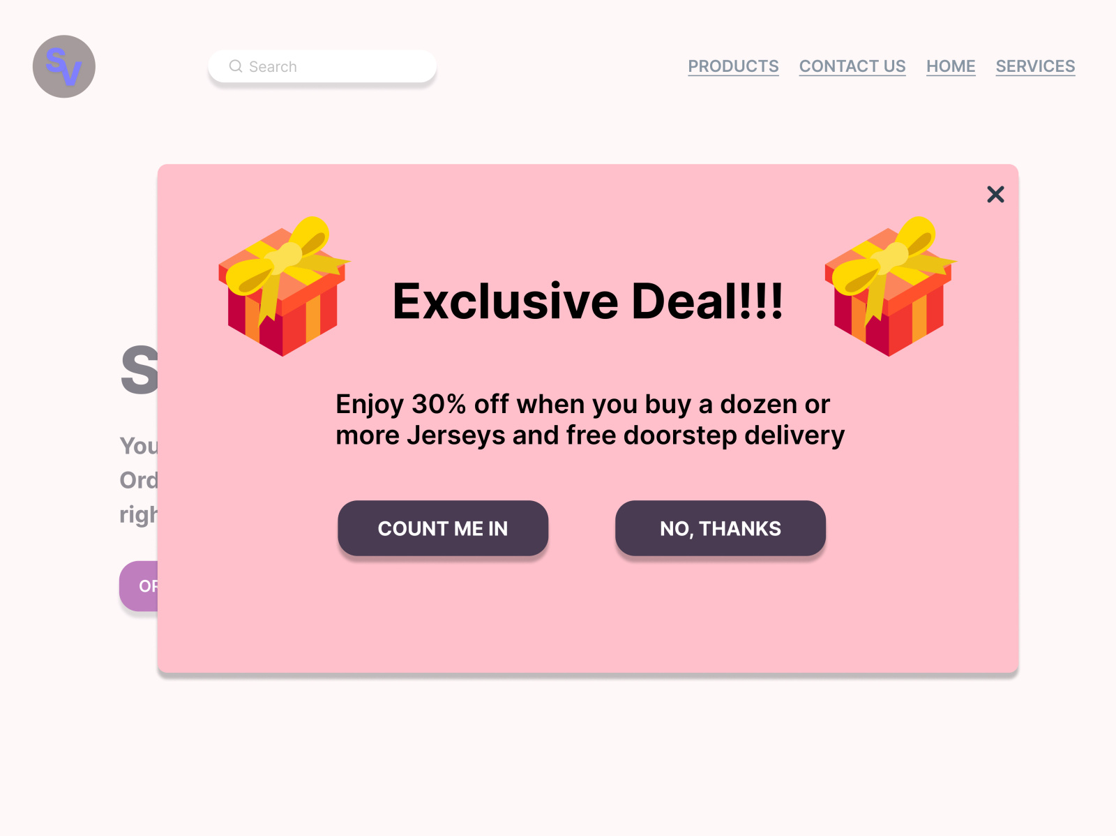 Pop up Overlay by Excellent Duru on Dribbble