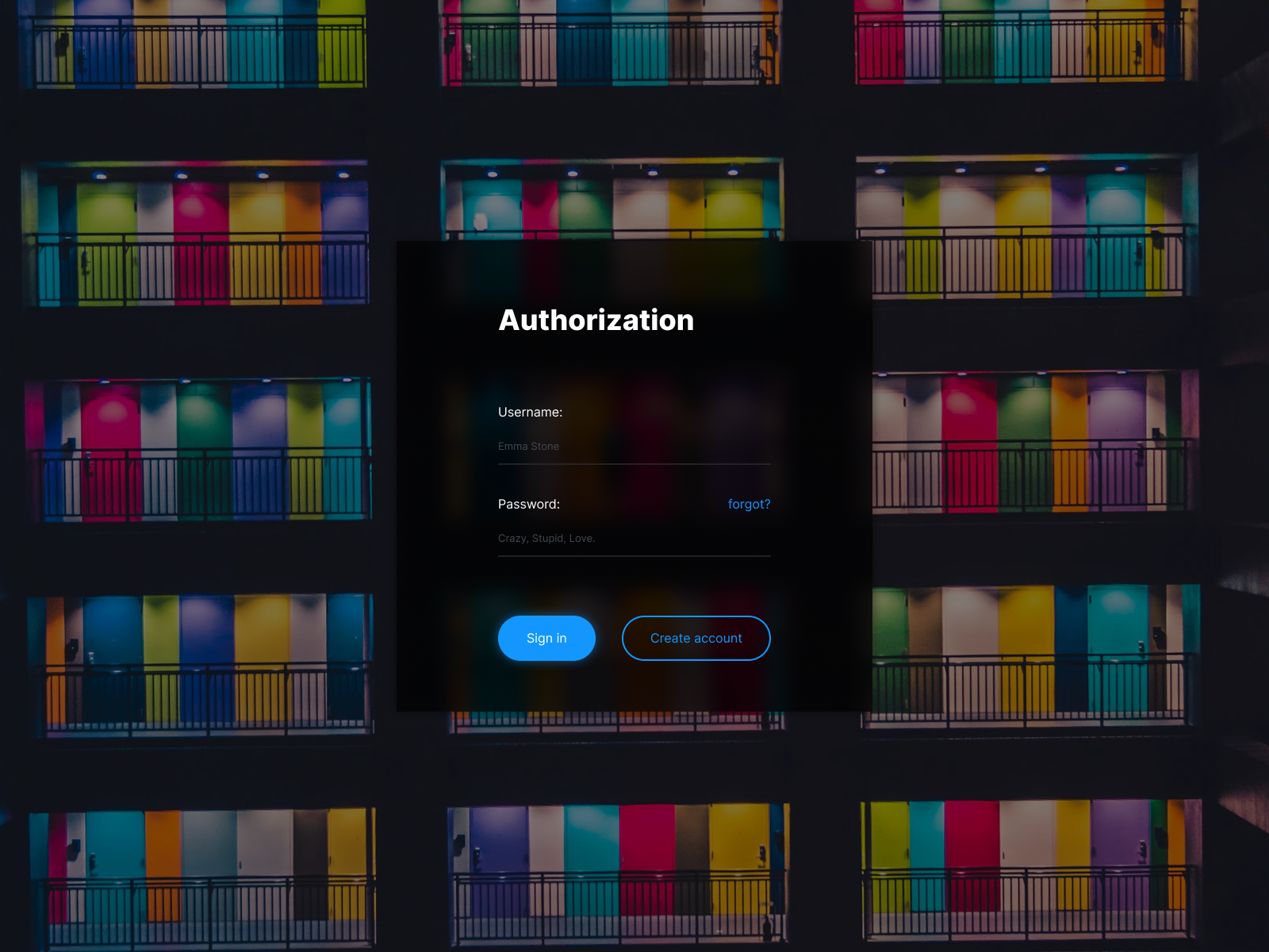 Sign in Modal by Evgeny B. on Dribbble