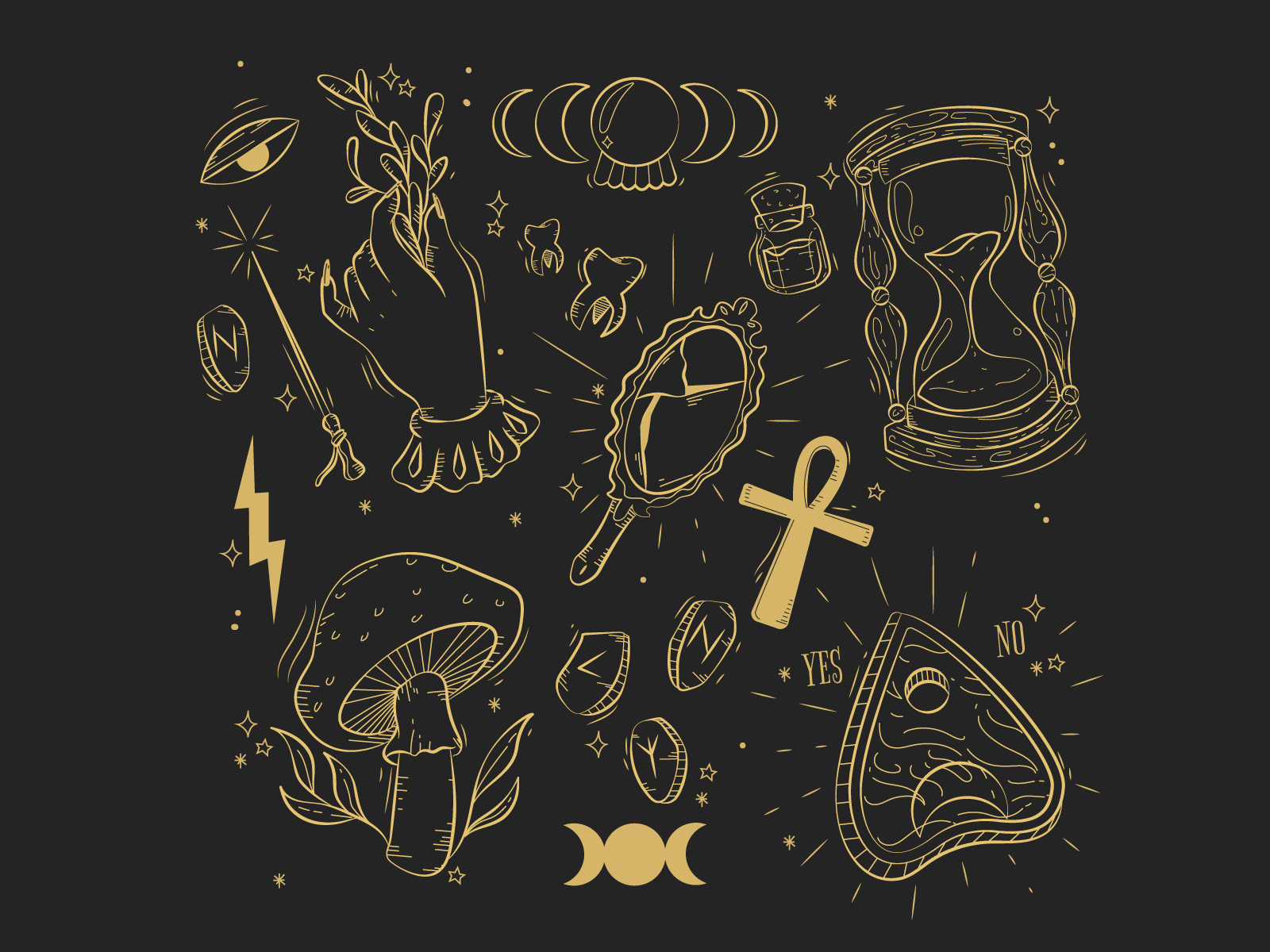 Esoteric Elements by Venecia Mora on Dribbble