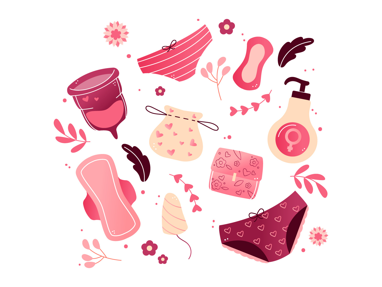 Femenine hygiene by Venecia Mora on Dribbble