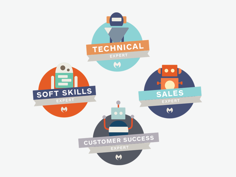 Elearning Course Badges by Kirstie Wang for Malwarebytes on Dribbble