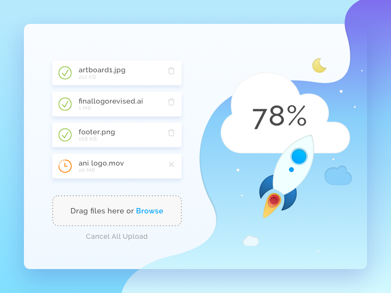 Daily Ui 31 | File Upload by Lap Tran / 𝗟𝗘𝗢 on Dribbble