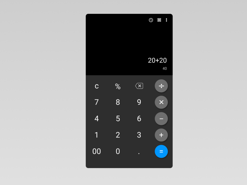 android-calculator-ui by subrat patel on Dribbble