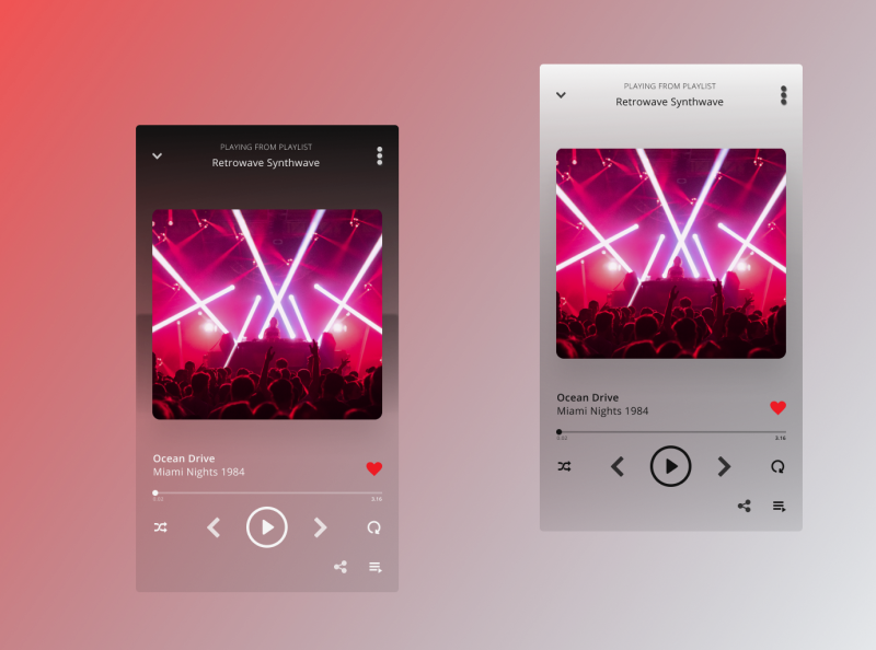 MUSIC PLAYER UI by subrat patel on Dribbble