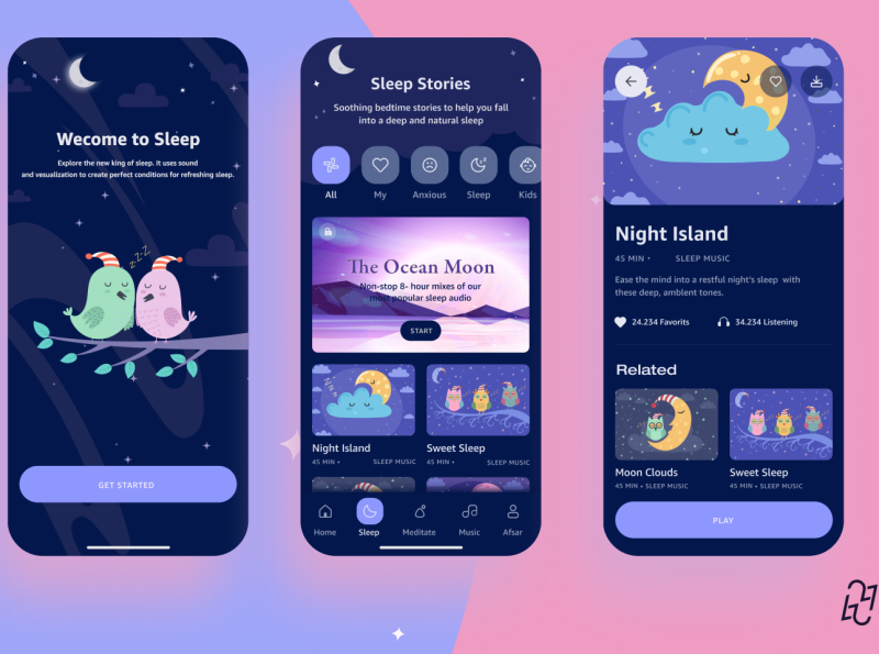 Sleep Section by Ayesha Kamal on Dribbble