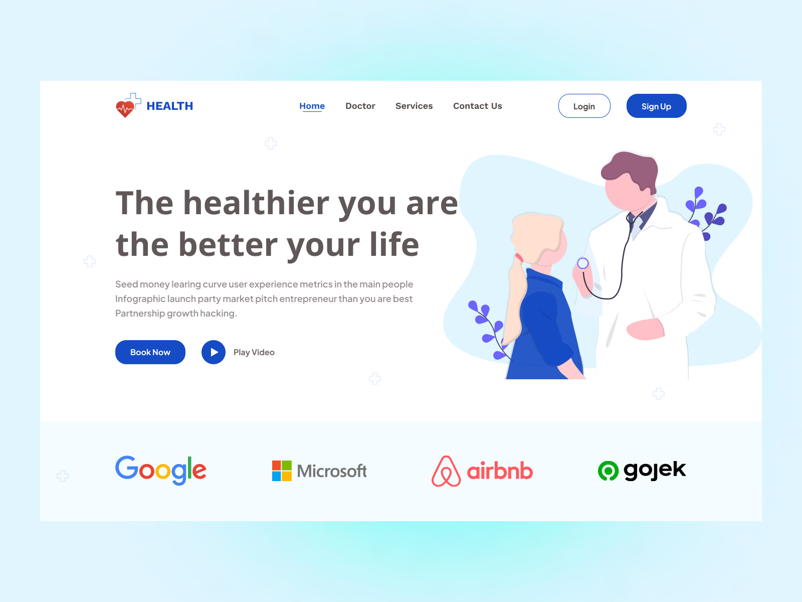 Medical Healthcare service web design by Arif Hossain on Dribbble