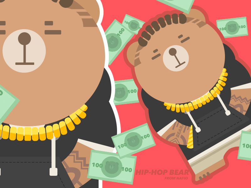 hip-hop bear by Nafio on Dribbble