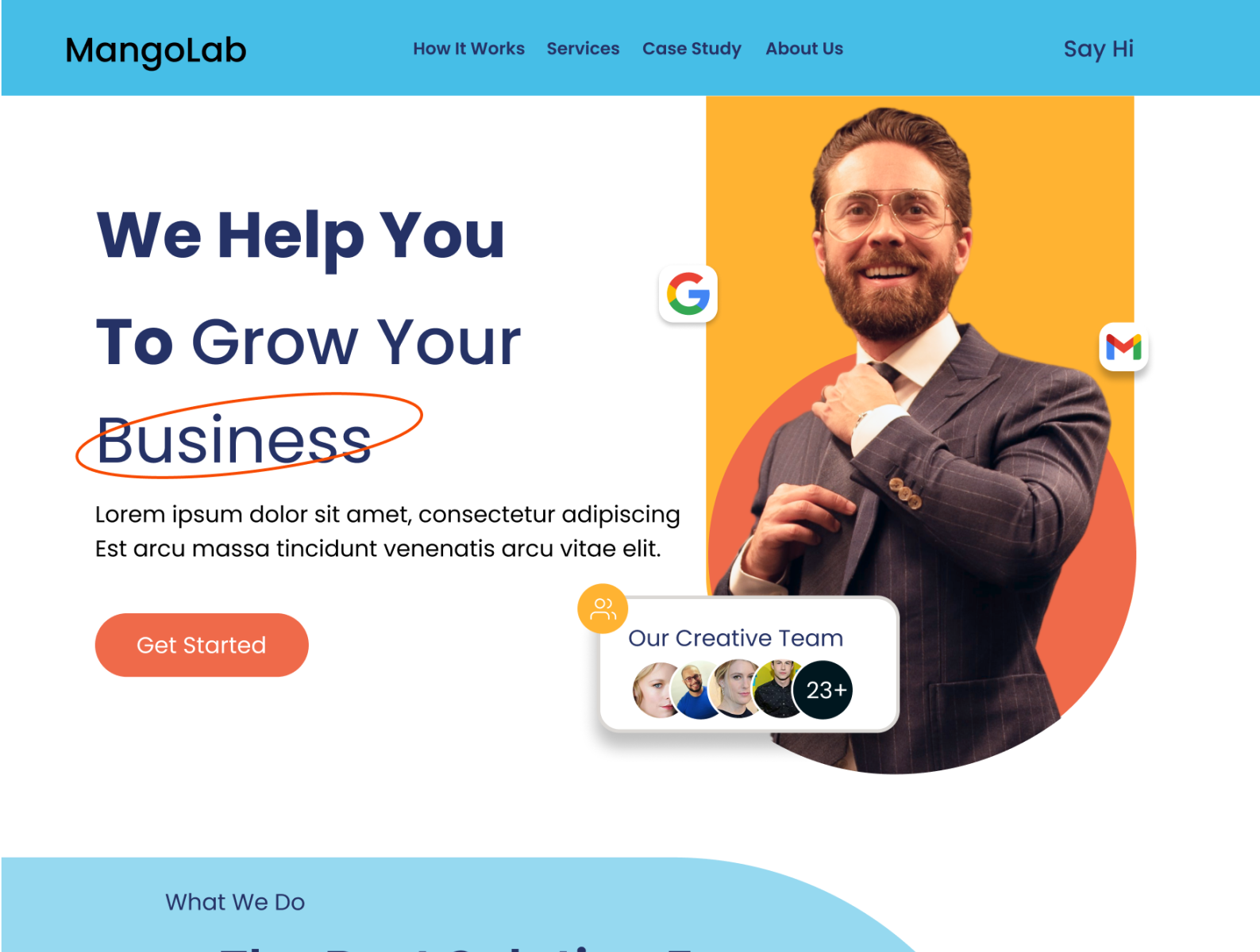 MangoLab Digital Agency Landing Page UI Design by RAYBORN on Dribbble