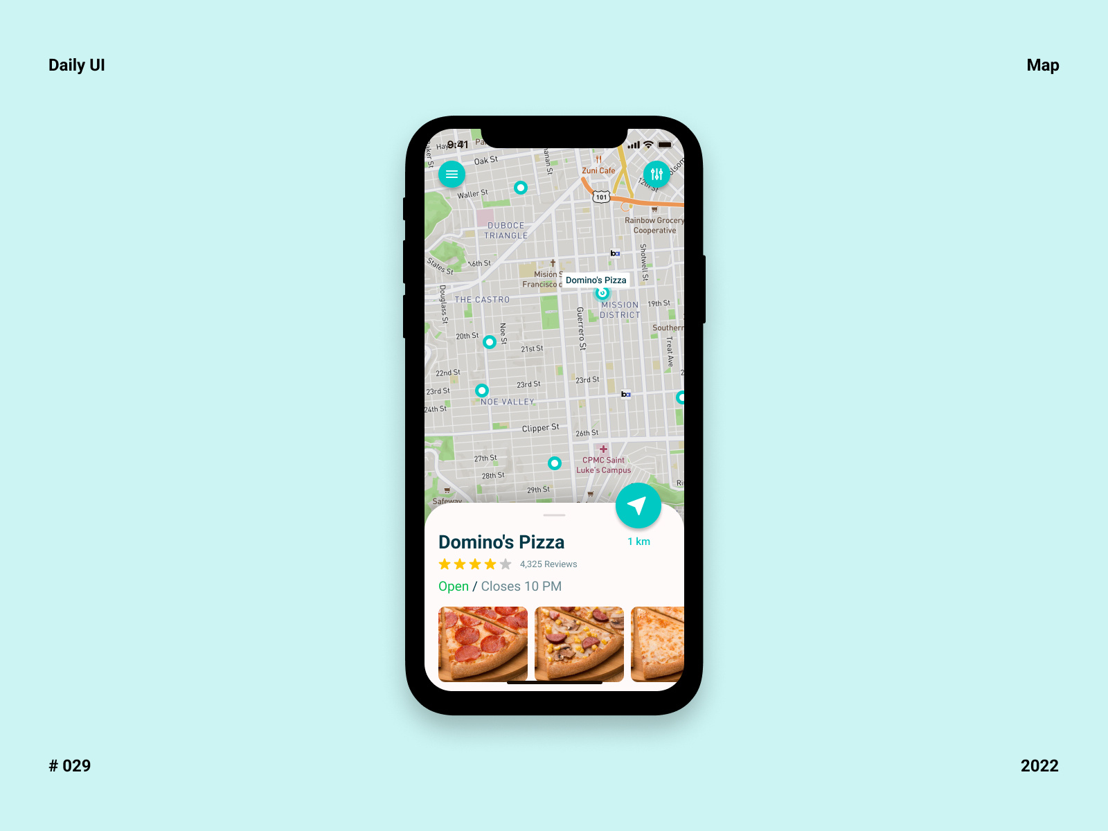 Map - Daily UI 029 by Tanya Kucherenko on Dribbble