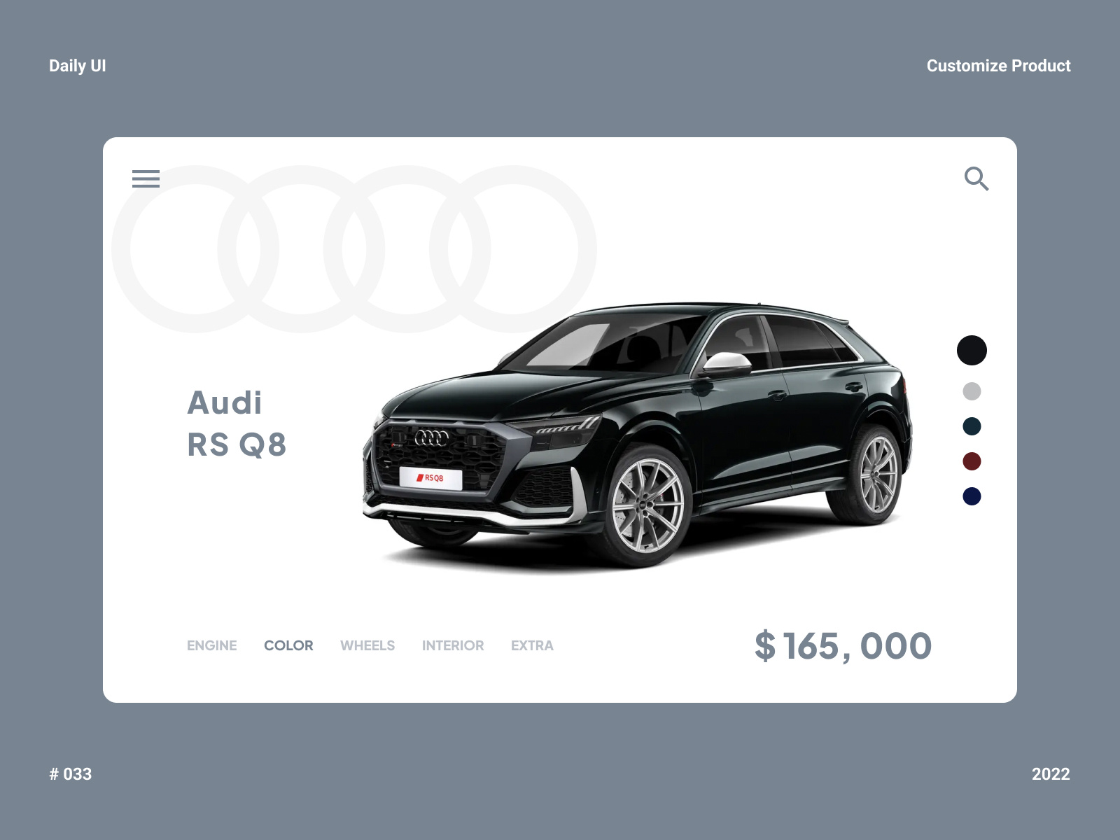 Customize Product - Daily UI 033 by Tanya Kucherenko on Dribbble