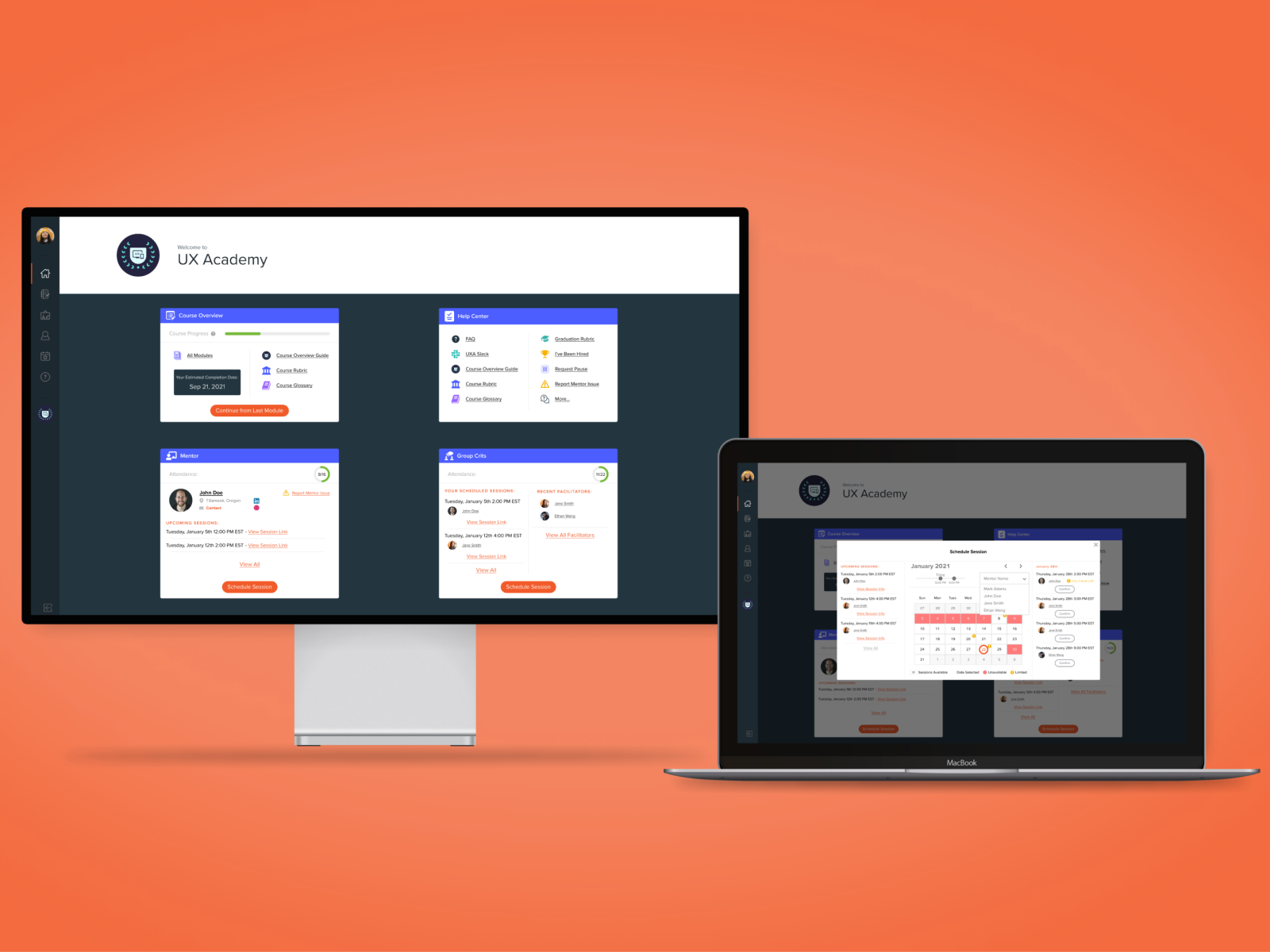 DesignLab Dashboard/Class Scheduler UX/UI by Micah Weinman on Dribbble