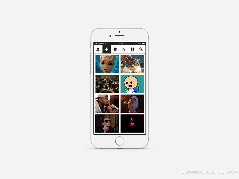 Gif App Mockup 02 by Affan Bajwa on Dribbble