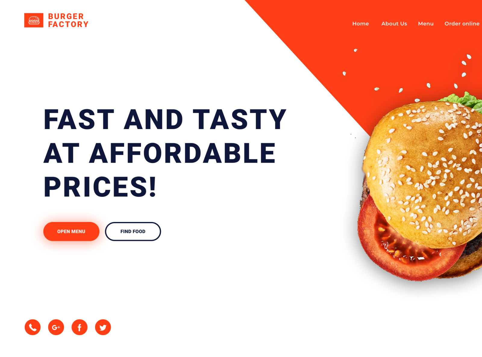 Burger Restaurant Website by oksana on Dribbble