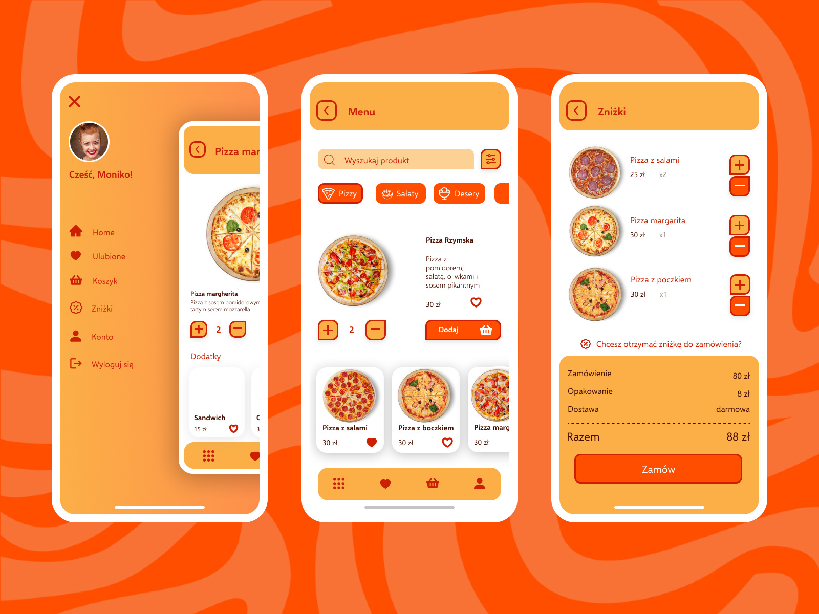 Pizza Mobile app by al.systemdesign on Dribbble