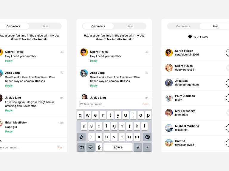 Comments Sheet by Ryan Northway on Dribbble