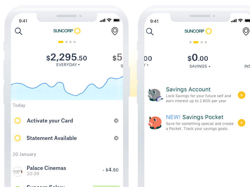 Suncorp Banking App Concept by Brett Hales on Dribbble