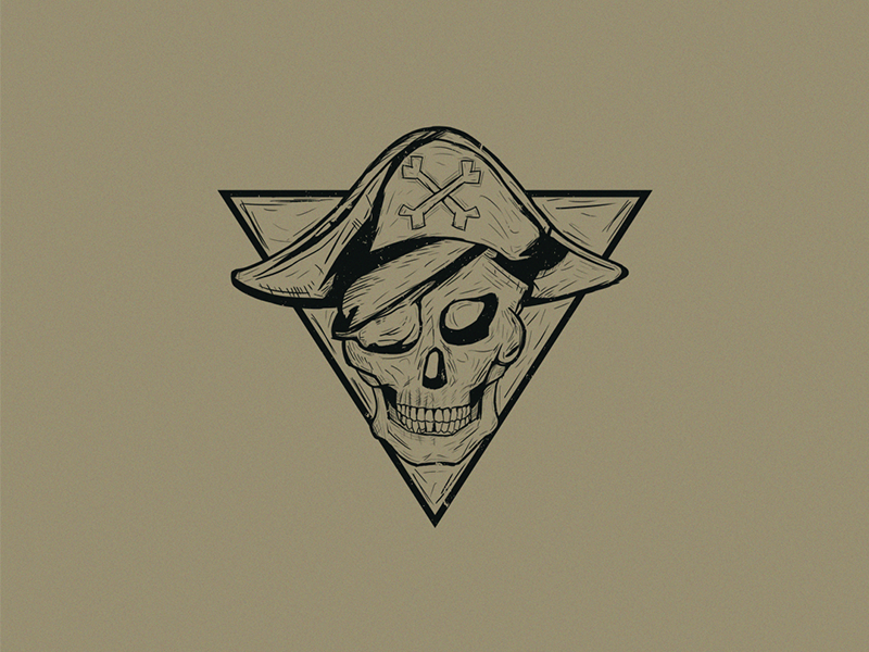 Pirate Skull Shirt Design by Travis Rickman on Dribbble