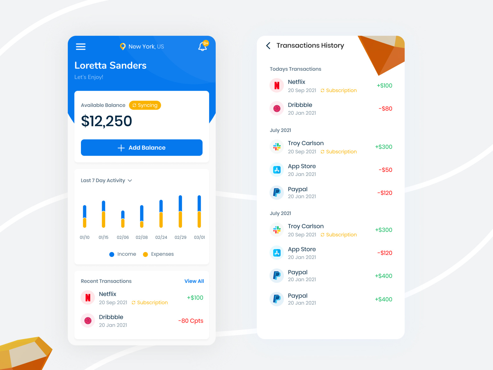 Wallet App by Hazrat Ali 🧠 on Dribbble