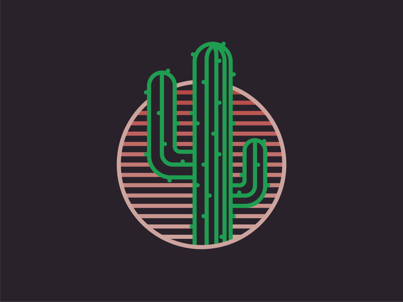 Cactus Sunset by Jared Rauh on Dribbble