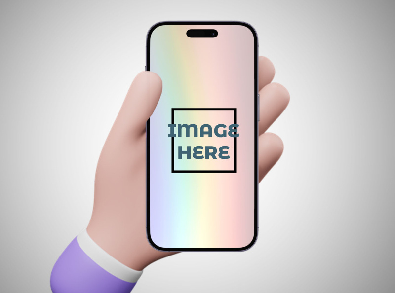 Free Apple iPhone Mockup 14 Pro Max With 3d Hand by Snail Motion on ...