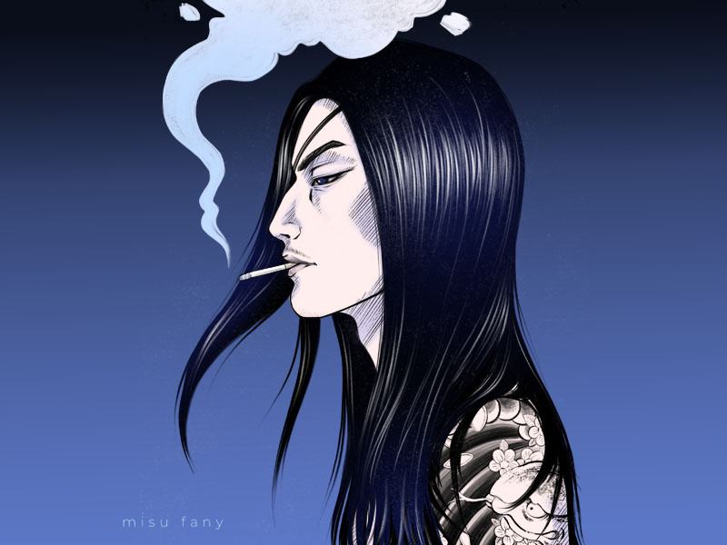 Majima Smoke by 🔮 f a n y 🔮 on Dribbble