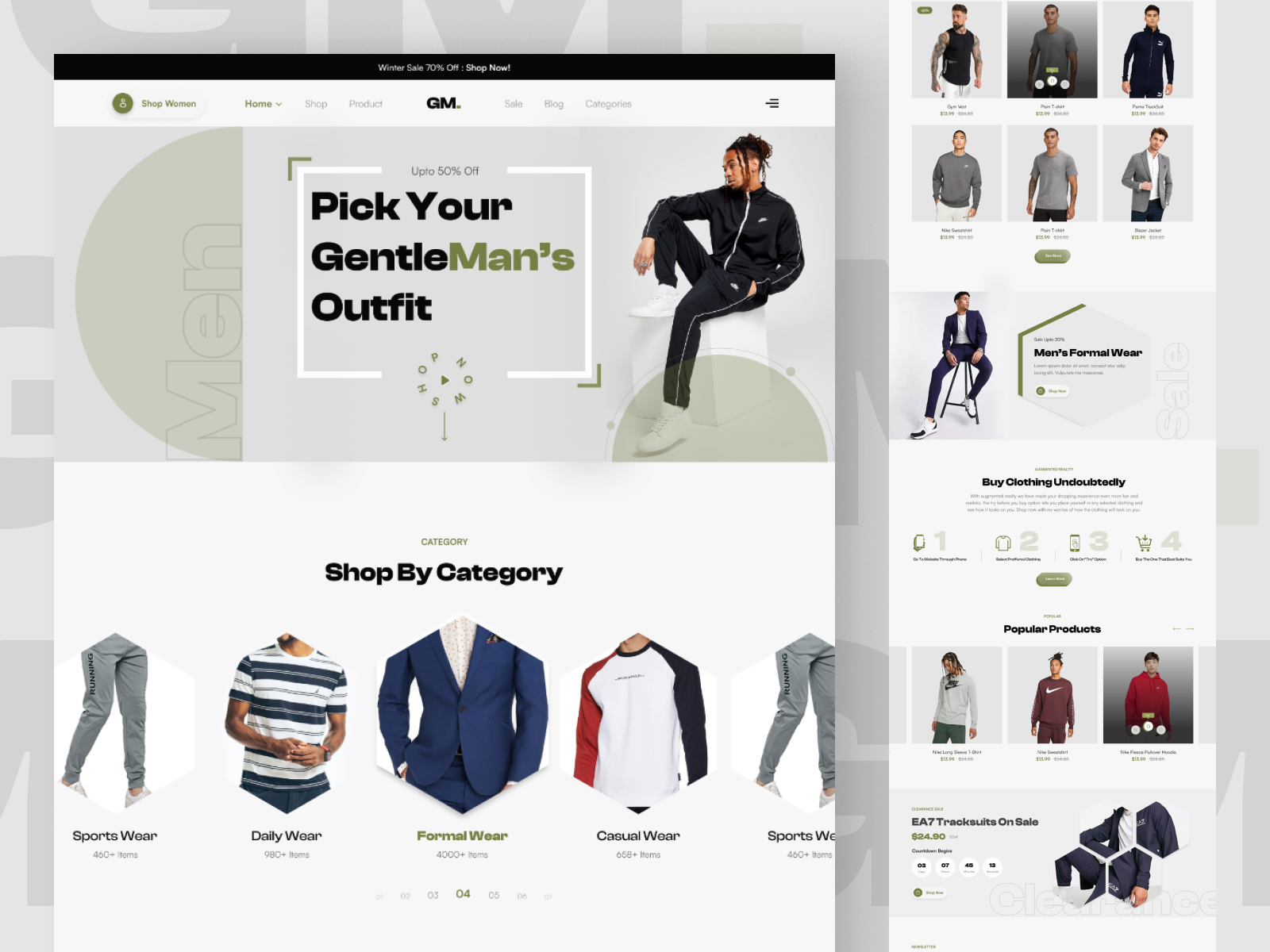 Male fashion E-Commerce website by TECHOFIC LIMITED on Dribbble