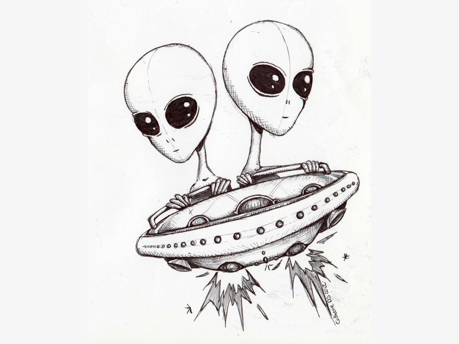 Drawing // Pen // Aliens by Catherine Davis-Smith (Charmed Designs) on ...