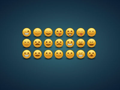 Emoticon set WIP by Melissa Pohl on Dribbble
