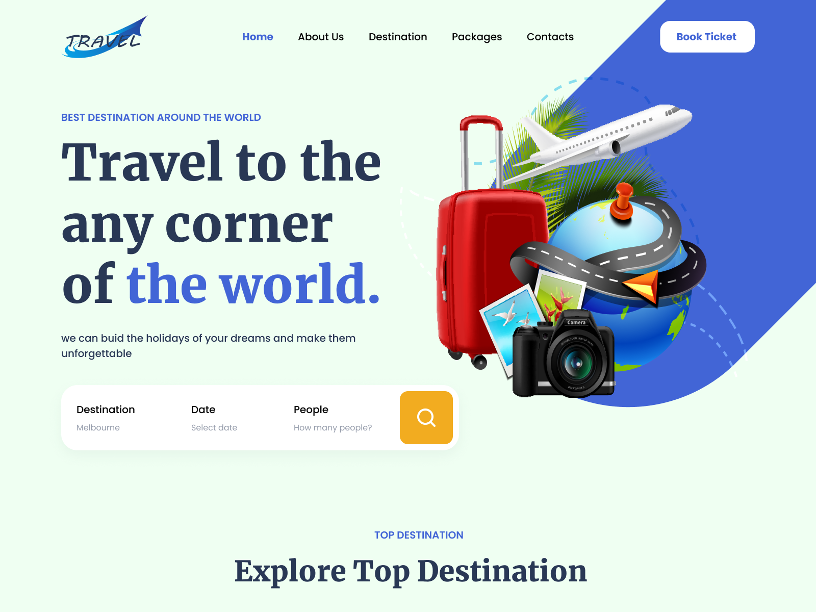 Travel Website UI Design by Janki on Dribbble