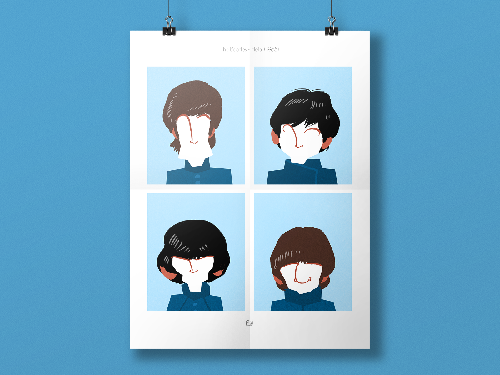 The Beatles - Help (1965) by Iñigo Gómez on Dribbble