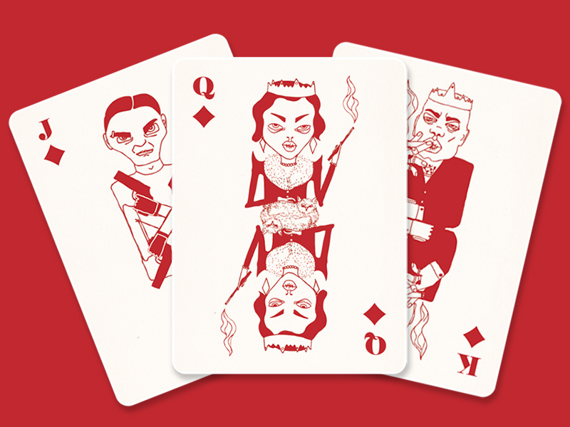 Gangster poker cards by Caroline Franzén on Dribbble