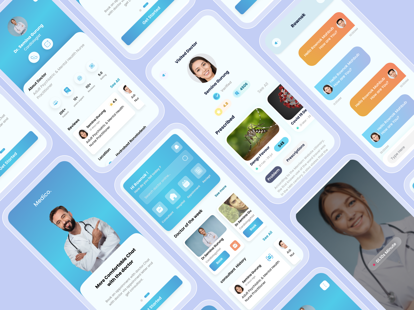 Medical Appointment Mobile App UI by Mehbubur Rahman on Dribbble