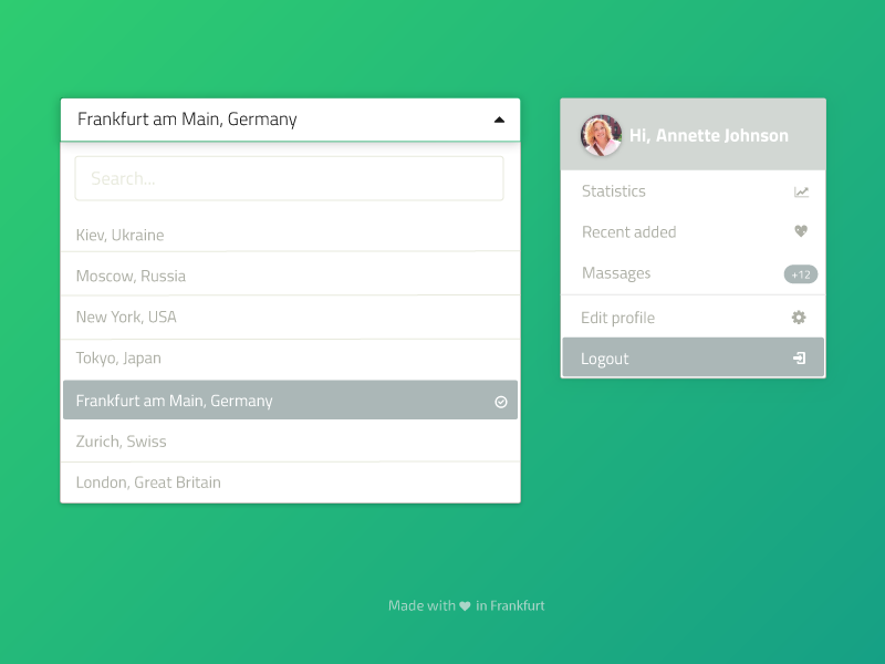 Dribble Ui Dropdown by Sergey on Dribbble