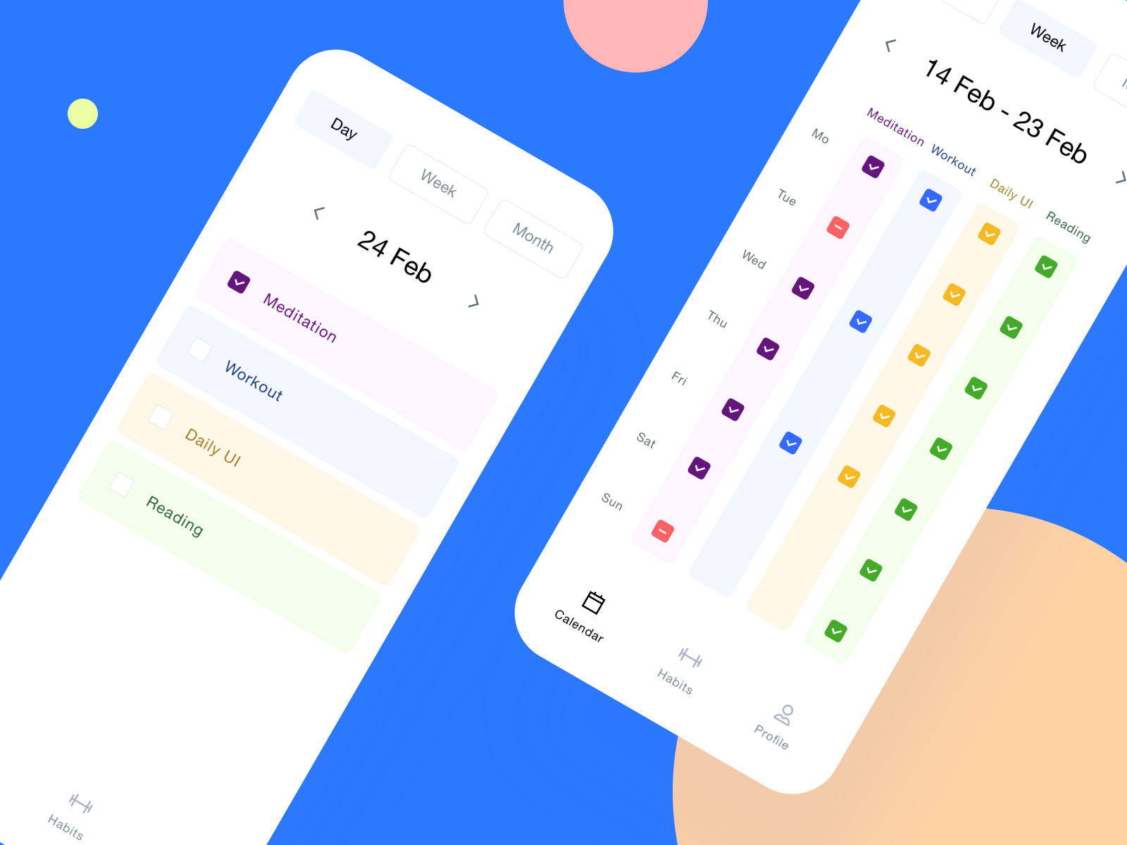 Daily UI 038 Calendar by Olga Chernenka on Dribbble