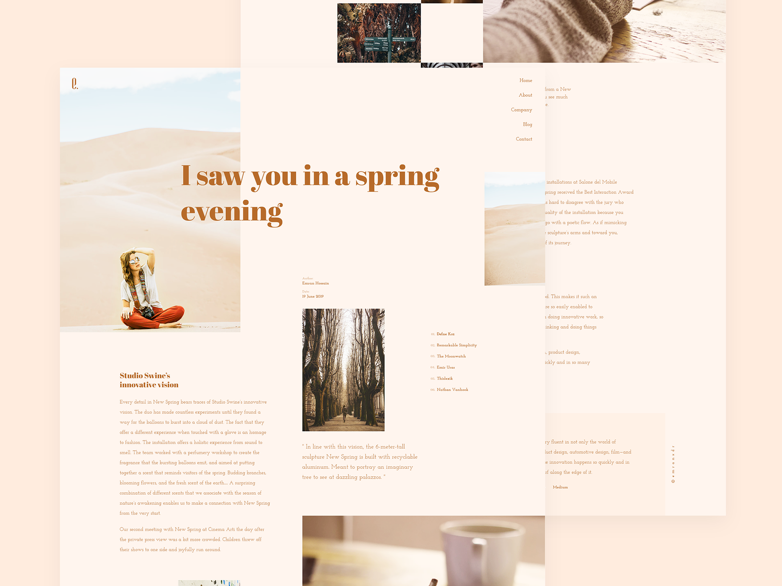 Blog Page Layout 002 by Emran Hossain on Dribbble