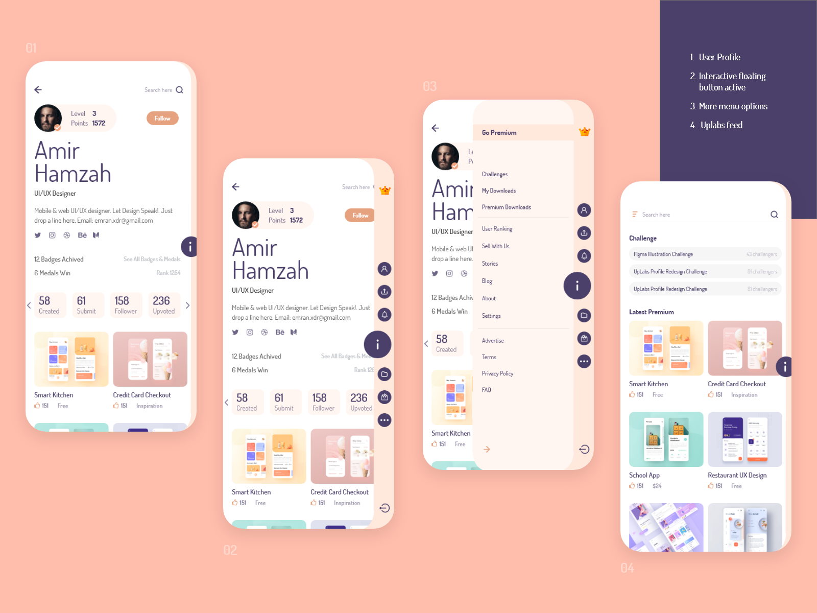 UpLabs Profile Redesign by Emran Hossain on Dribbble