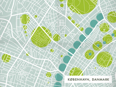 Where I've Lived Map - Copenhagen by Bureau of Betterment on Dribbble