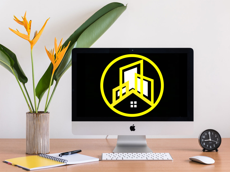 Home Logo Mockup Gesign By Raveena On Dribbble