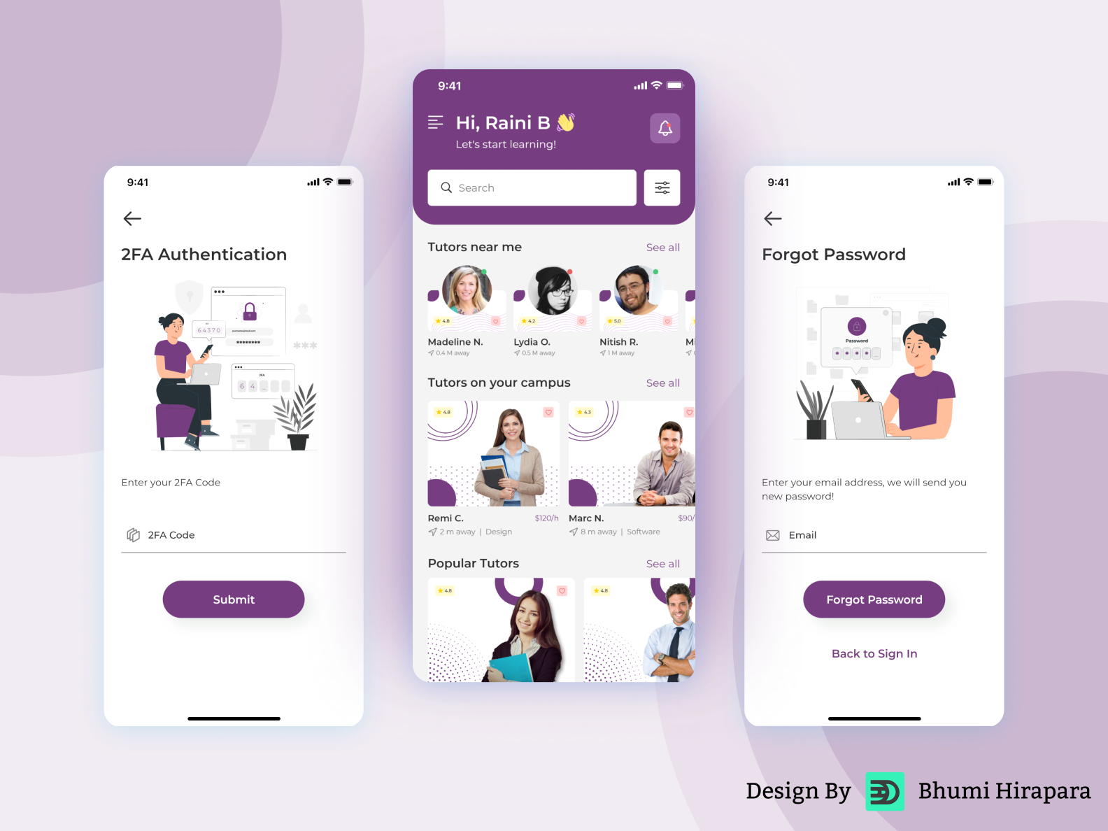 Tutor Finding App by Bhumi on Dribbble