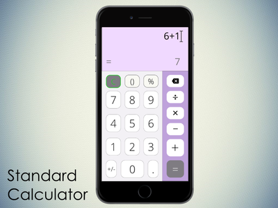 Standard Calculator by Dhruv Doshi on Dribbble