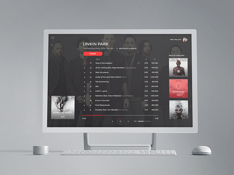 Spotify Music | Desktop by Sebastian Jungbluth on Dribbble