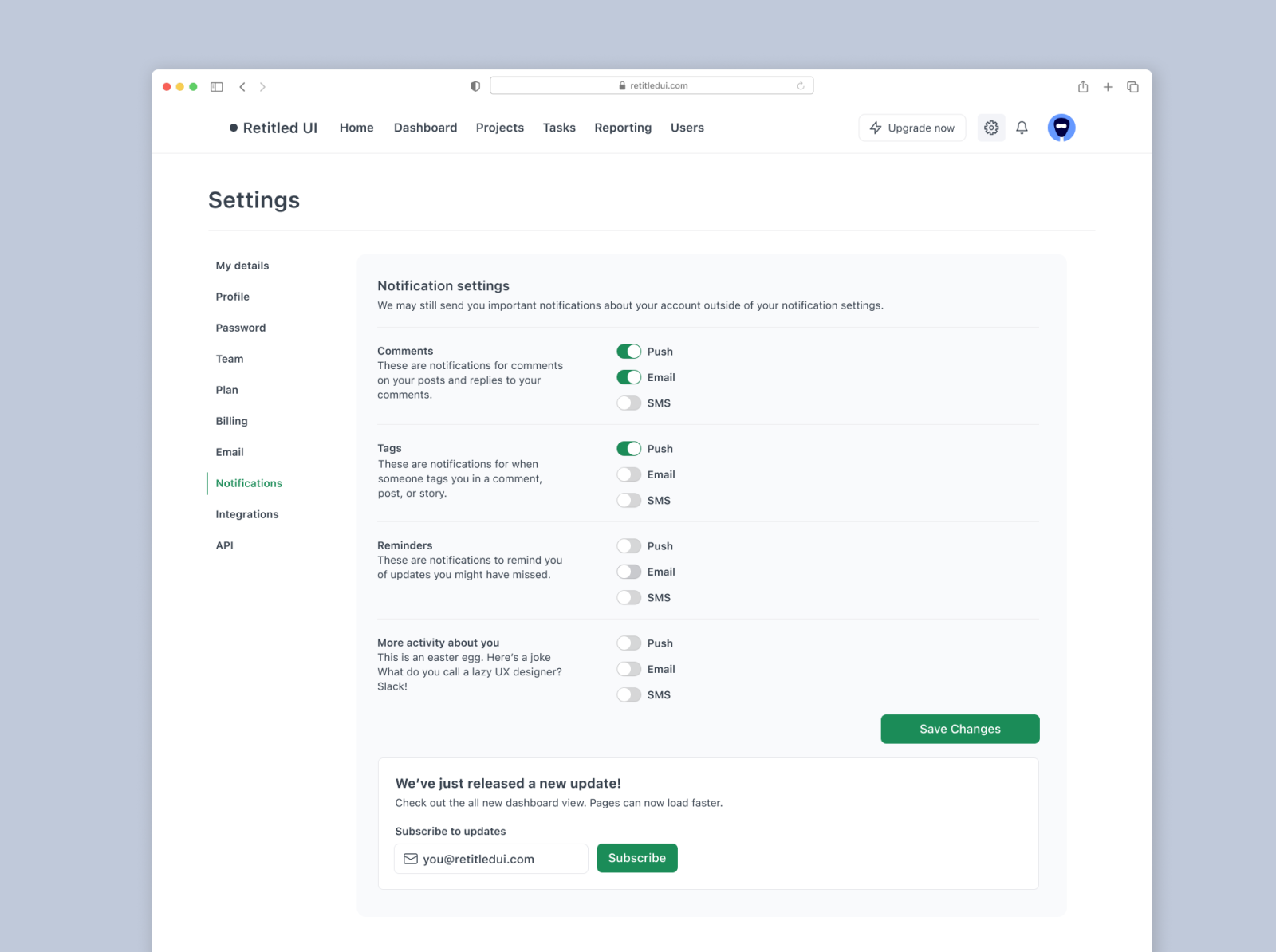 Notifications settings - Retitled UI (REDESIGN) by Precious Ikpen on ...