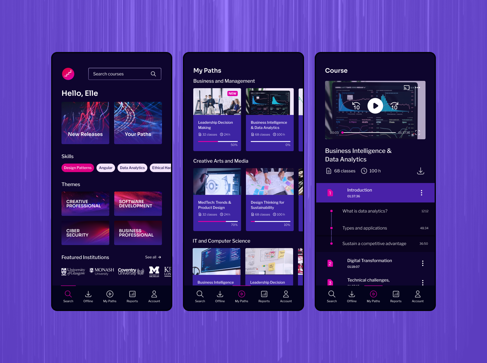 FutureLearn App by Giselle Peixoto on Dribbble