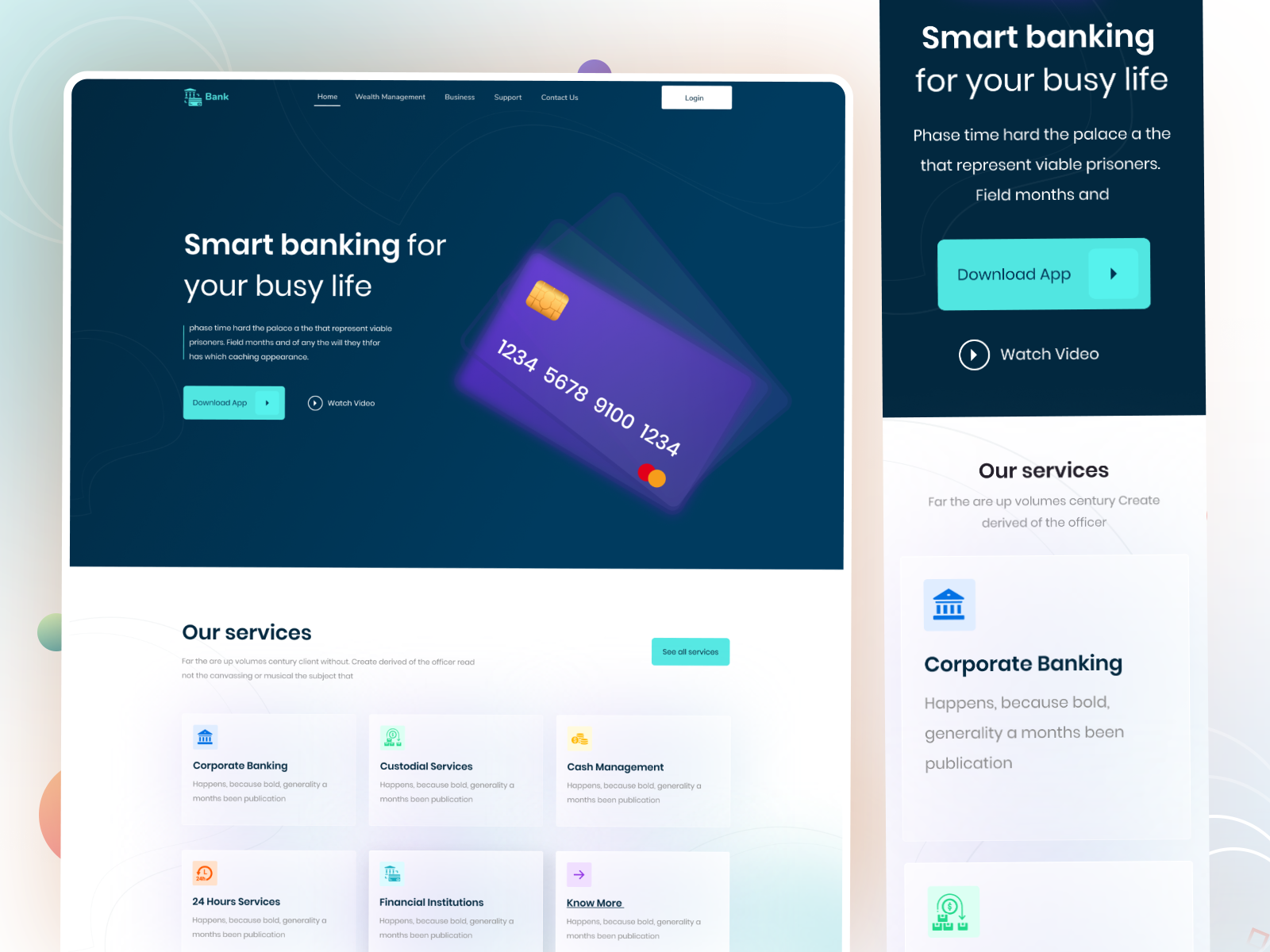 Smart Banking Website Design by Kallol Bhattacharjee Tushar on Dribbble