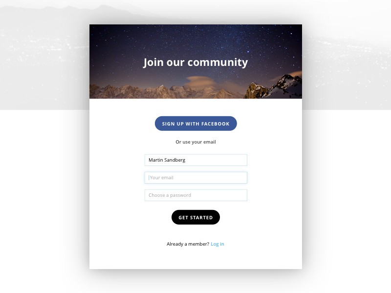 Create an account by Enakshi Roy on Dribbble