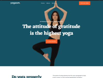 Yoga Page inspired by Dribbble by Zainab on Dribbble